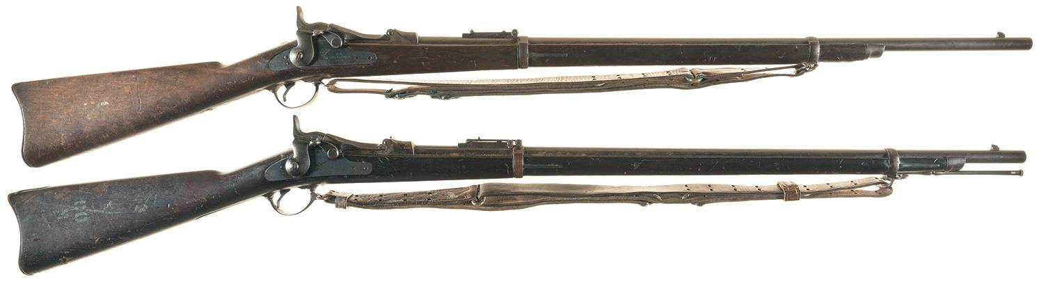 Two U.S. Springfield Trapdoor Rifles w/ Slings | Rock Island Auction
