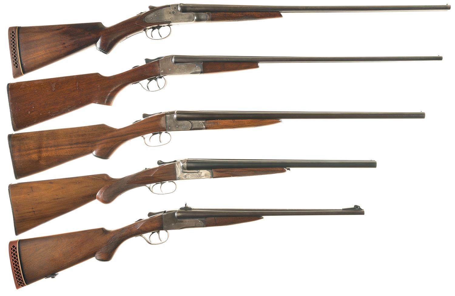 Five Side by Side Box lock Hammerless Shotguns | Rock Island Auction