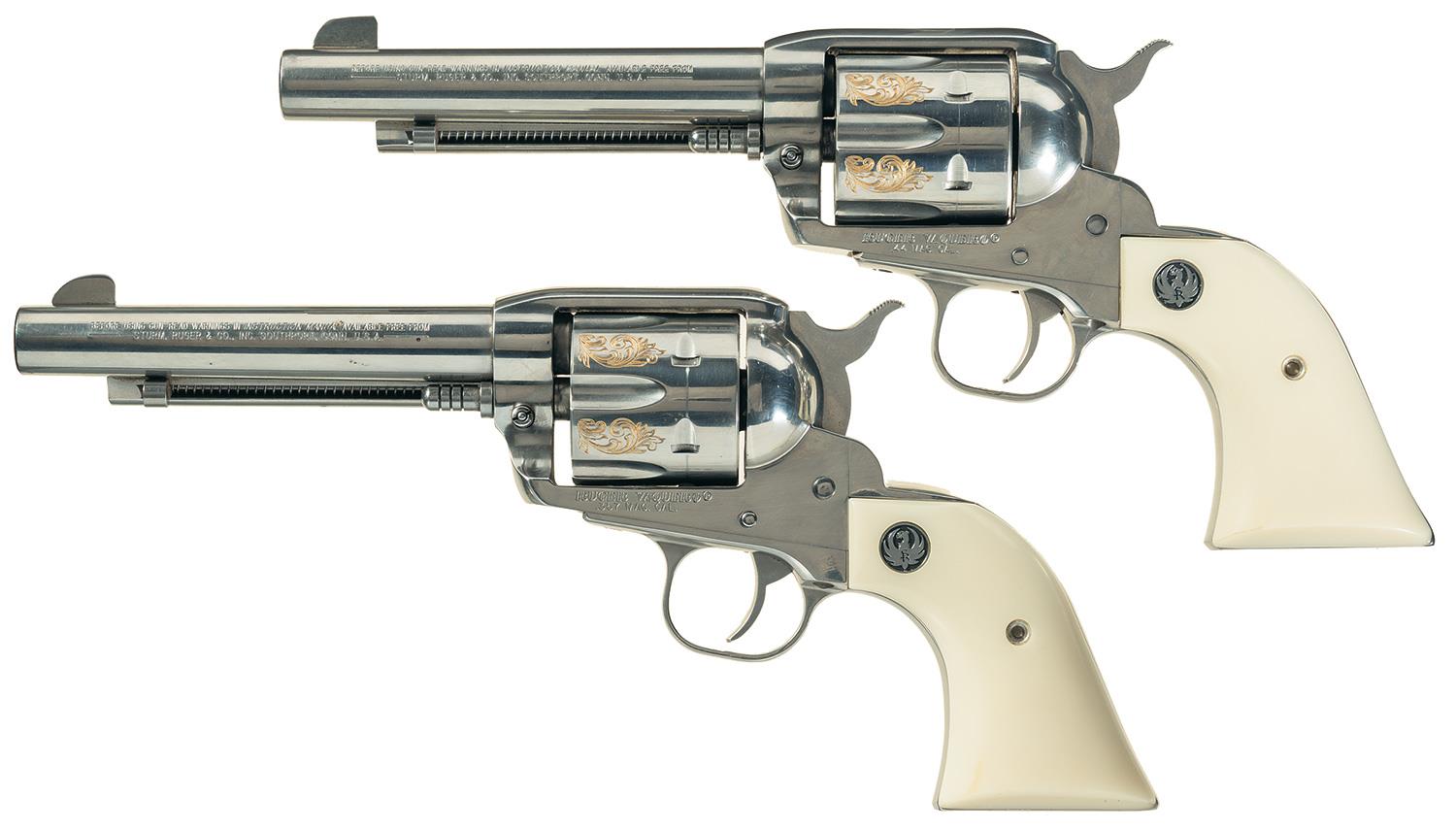 Two Engraved Ruger Single Action Revolvers | Rock Island Auction