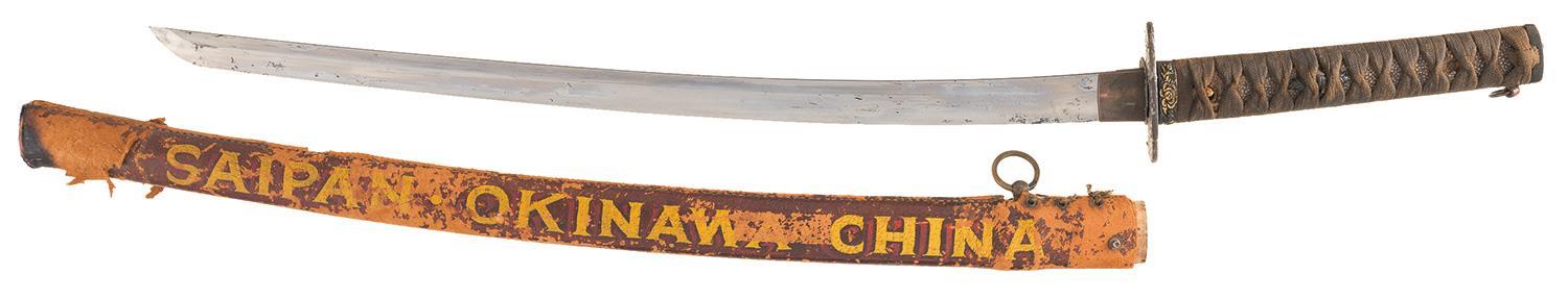 Signed Japanese Sword with Trophy-Marked Saya | Rock Island Auction