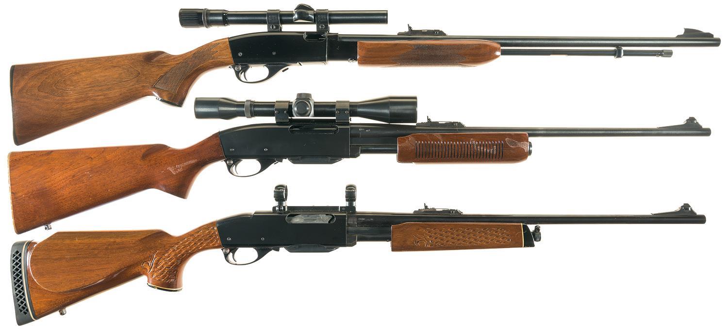Three Remington Slide Action Rifles | Rock Island Auction