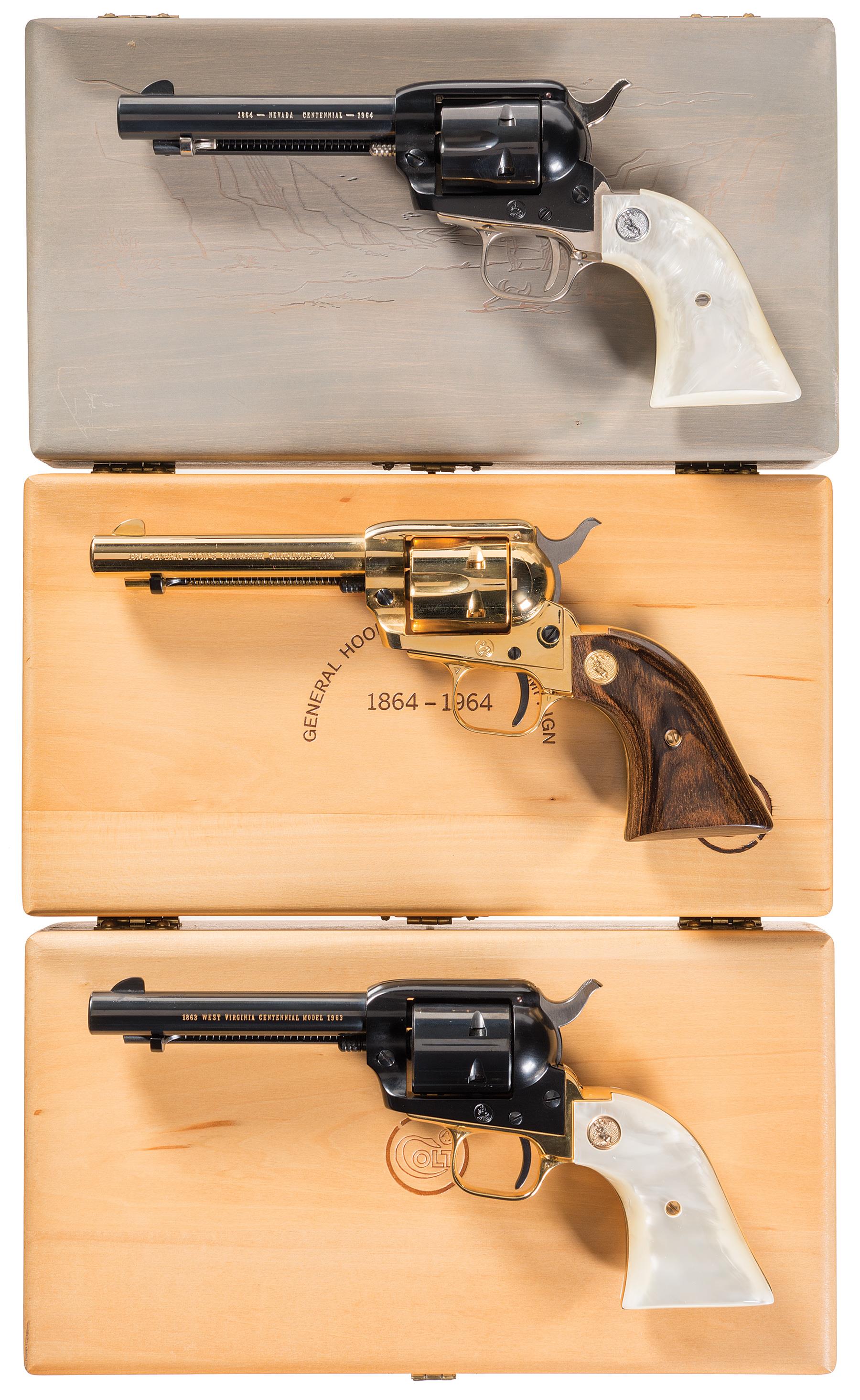Three Colt Commemorative Frontier Scout SAA Revolvers | Rock Island Auction