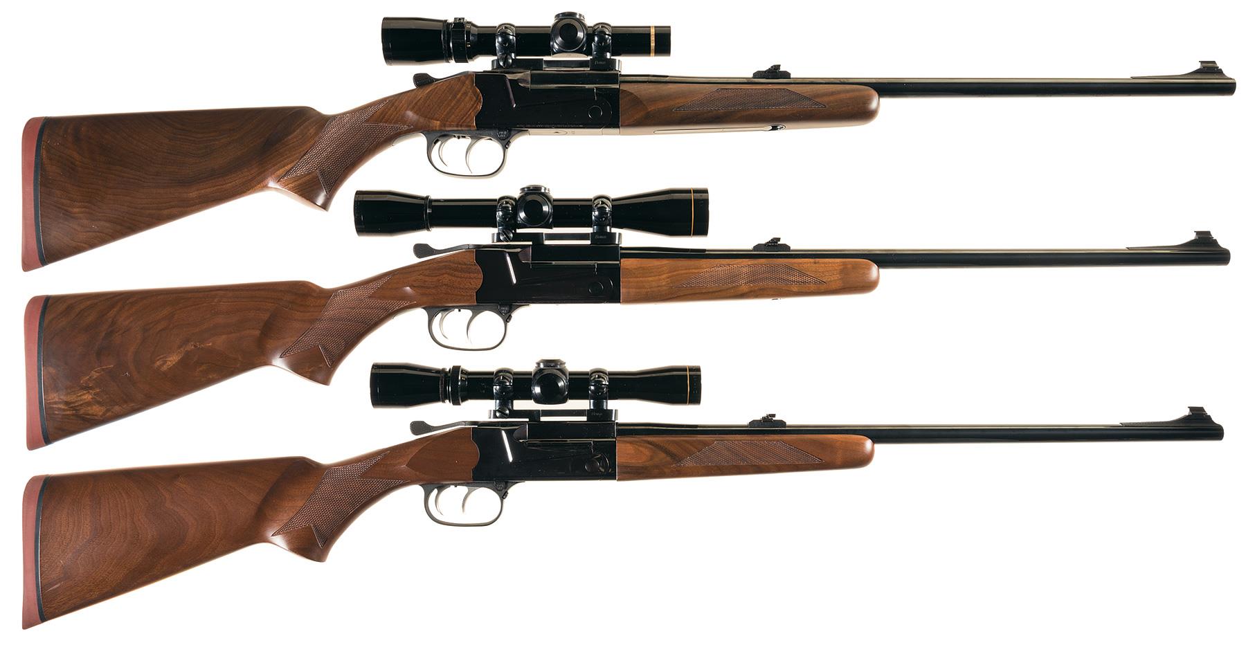 Three Scoped Thompson Center Arms TCR 87 Hunter Model | Rock Island Auction