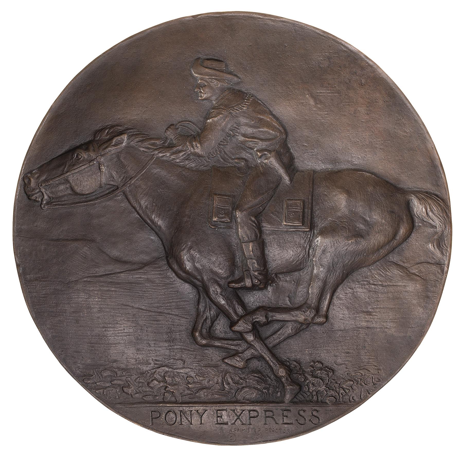 Pony Express Rider Bronze Plaque by Alexander Phimister Proctor | Rock ...