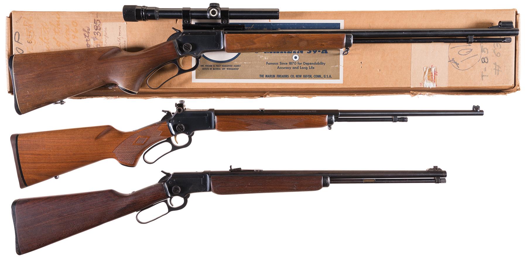 Three Marlin Sporting Lever Action Rifles | Rock Island Auction
