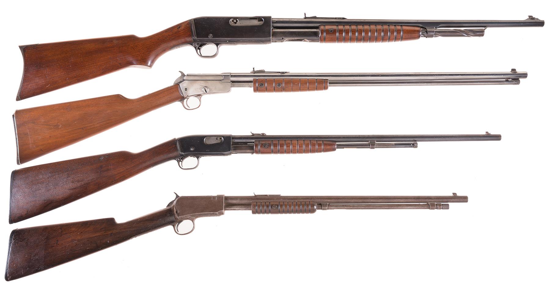 Four Sporting Slide Action Rifles | Rock Island Auction