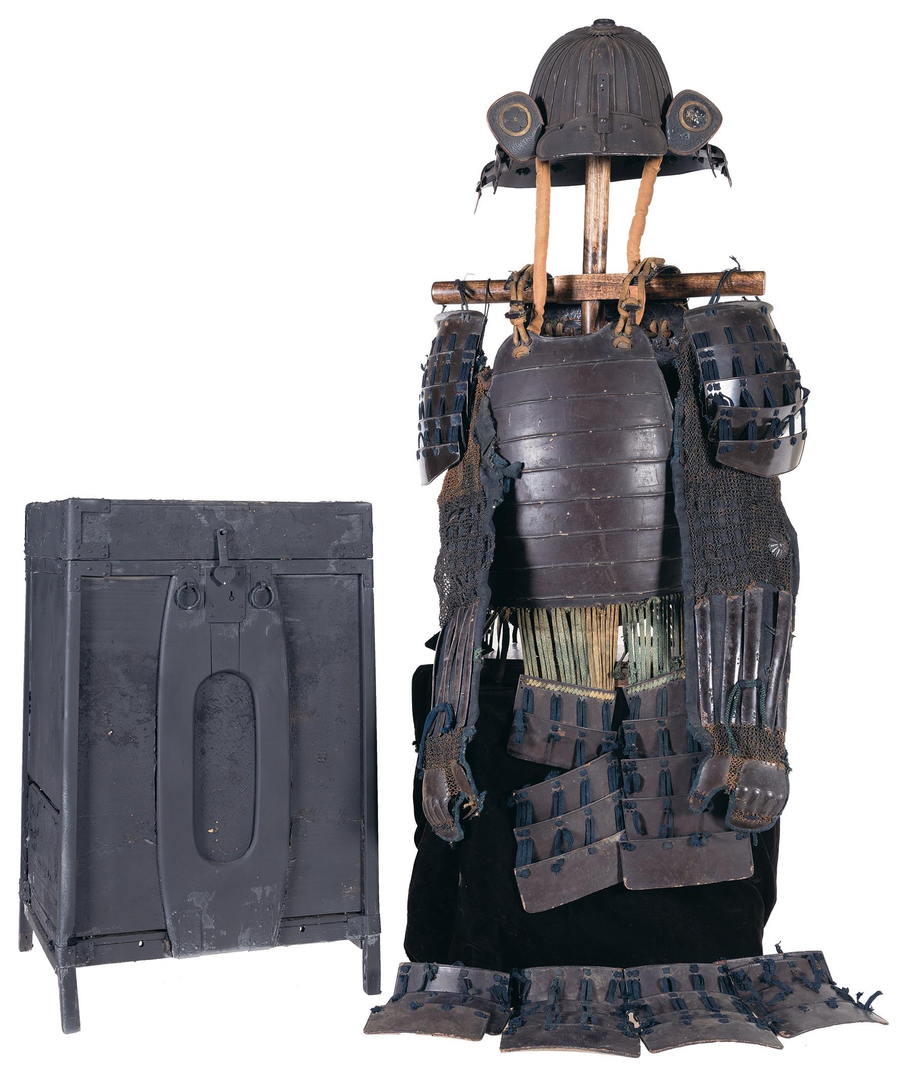 Set of Japanese Armor with Storage Case and Display Rack | Rock Island ...