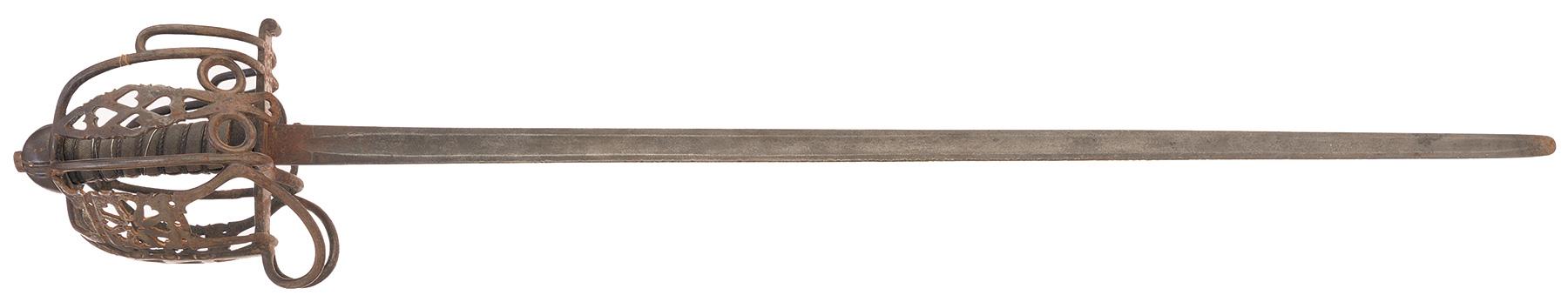 Scottish Style Basket Hilt Claymore Sword | Rock Island Auction