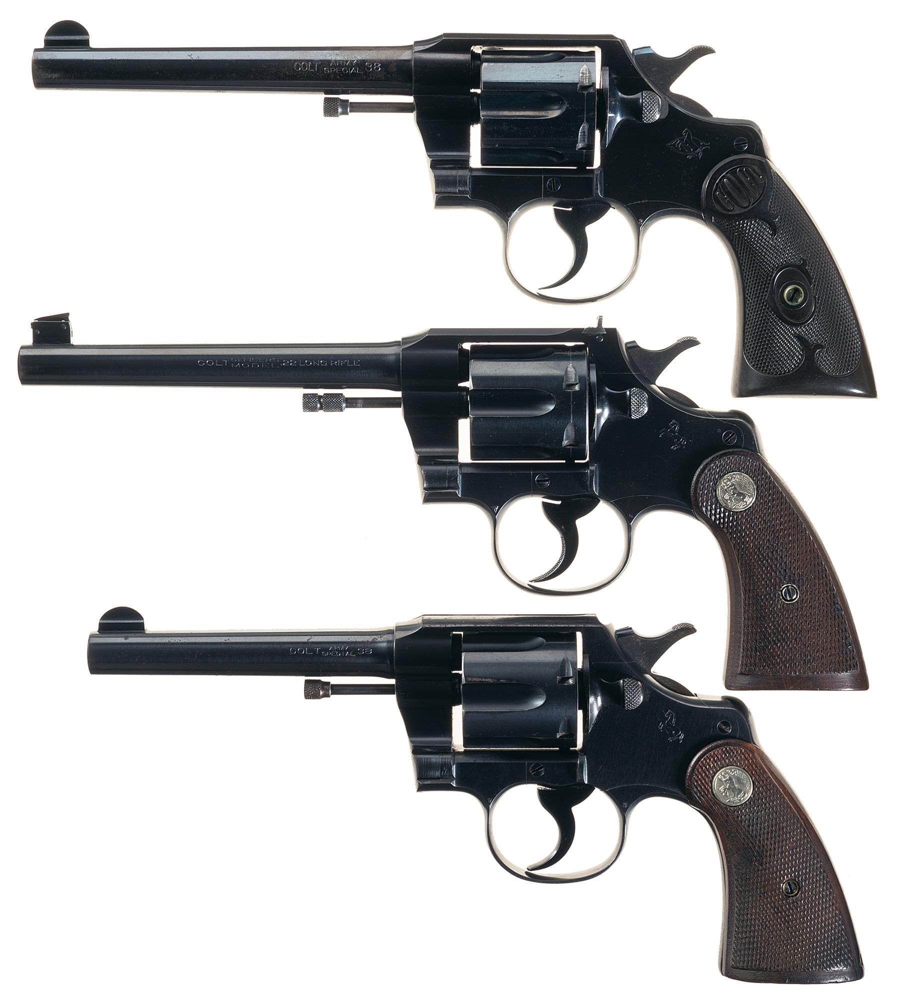 Three Colt Double Action Revolvers | Rock Island Auction