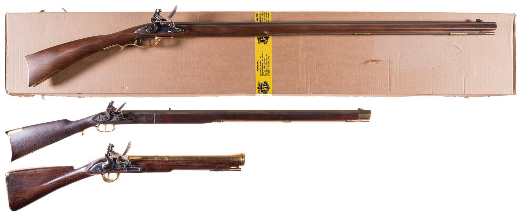 Three Reproduction Flintlock Long Guns | Rock Island Auction