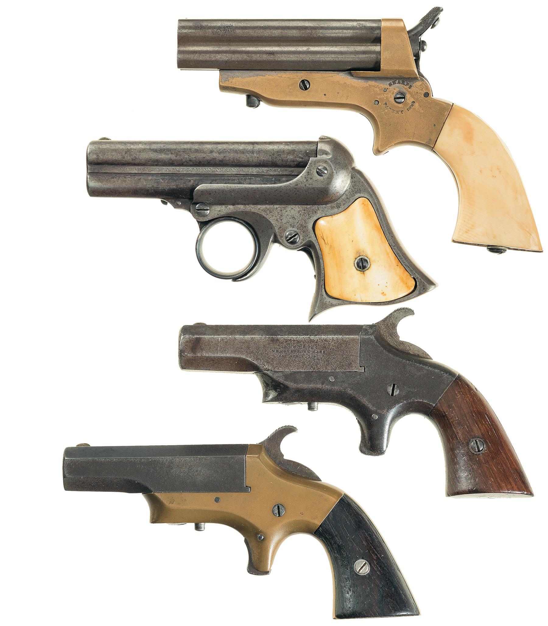 Two Four-Barrel Pistols and Two Single Shot Derringers | Rock Island ...