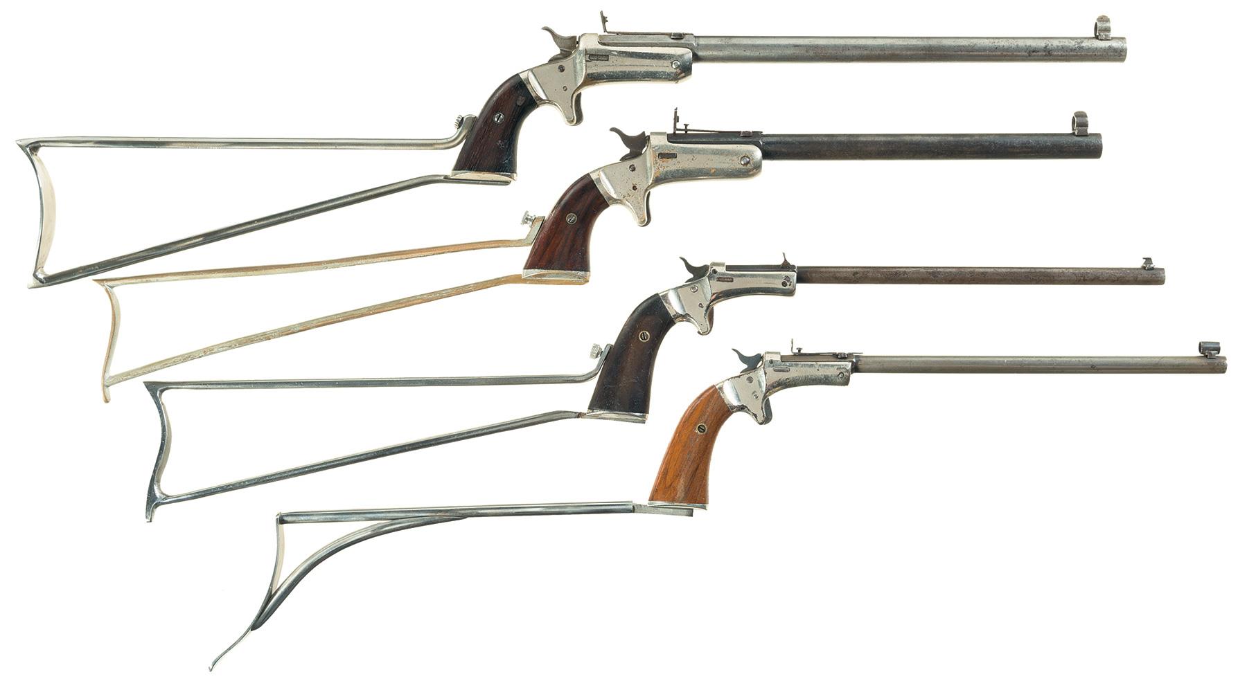Four Stevens Pocket Rifles with Wire Stocks | Rock Island Auction