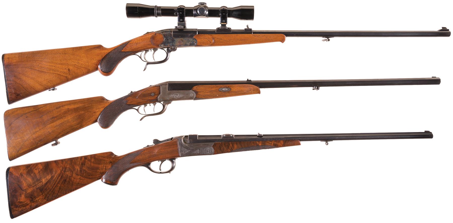 Three German Single Shot Break Action Rifles | Rock Island Auction