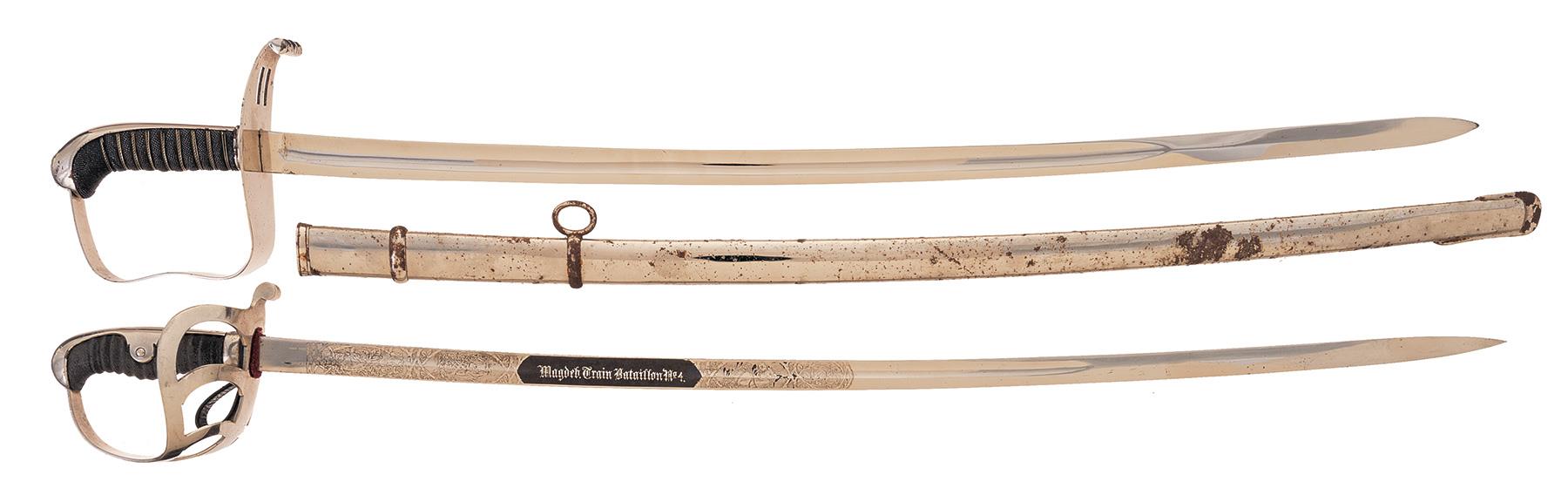 Two European-Style Swords-One with Imperial German Unit Markings | Rock ...