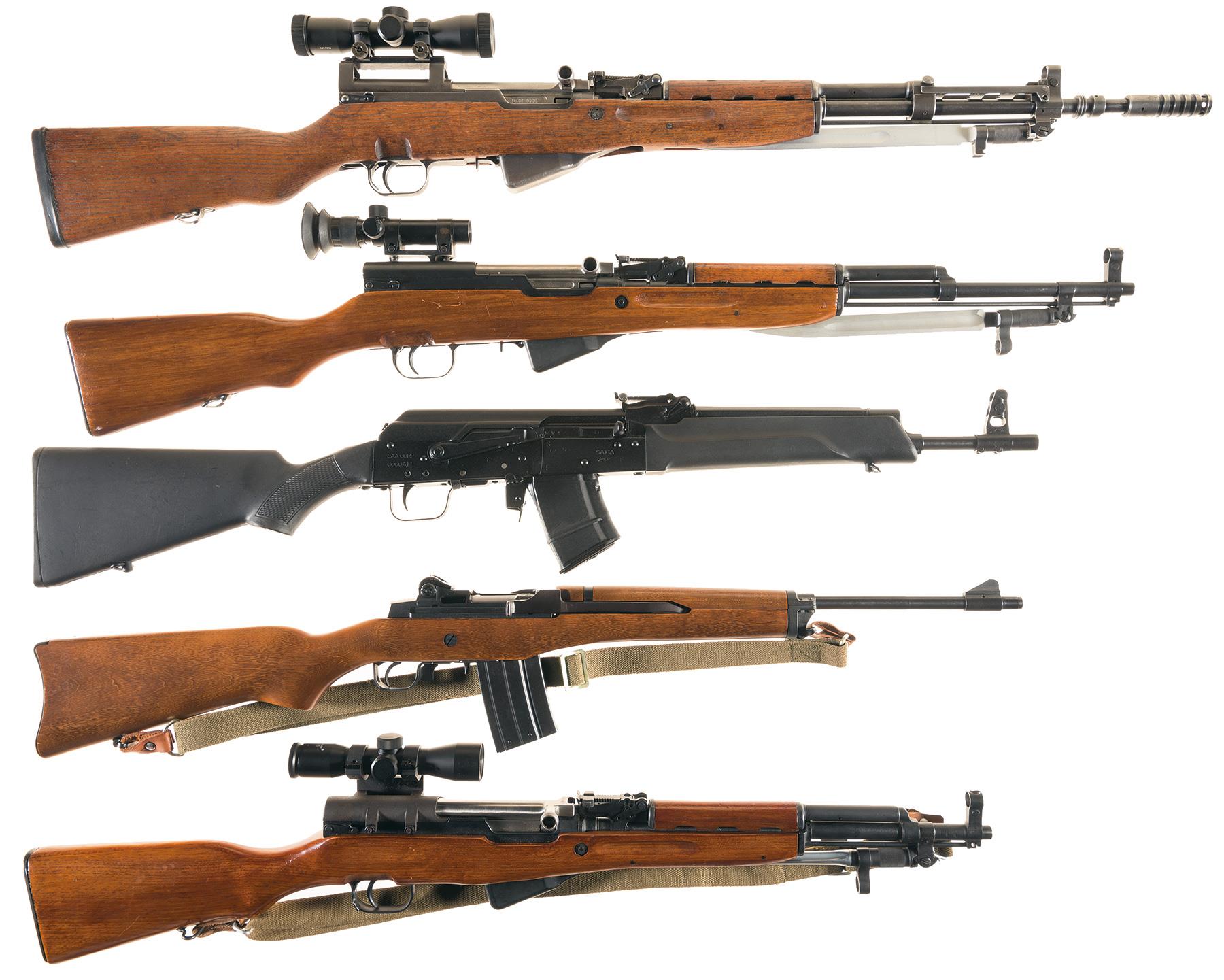 Five Semi-Automatic Long Guns | Rock Island Auction