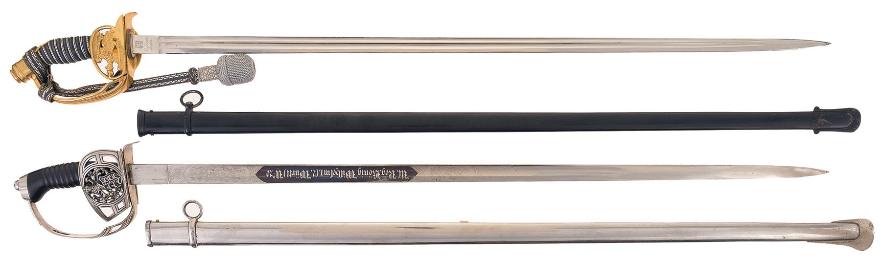 Two German Military Swords with Scabbards | Rock Island Auction
