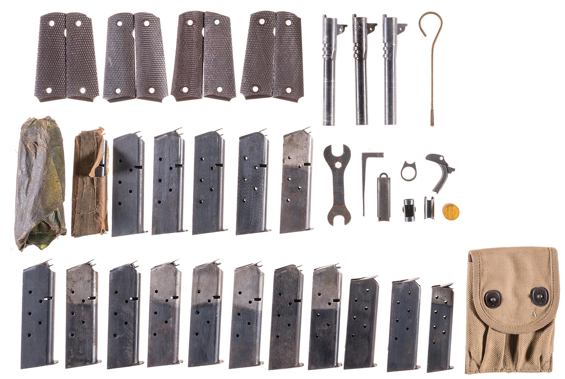 Grouping of Assorted Gun Parts Mostly Government Model Pistols | Rock ...