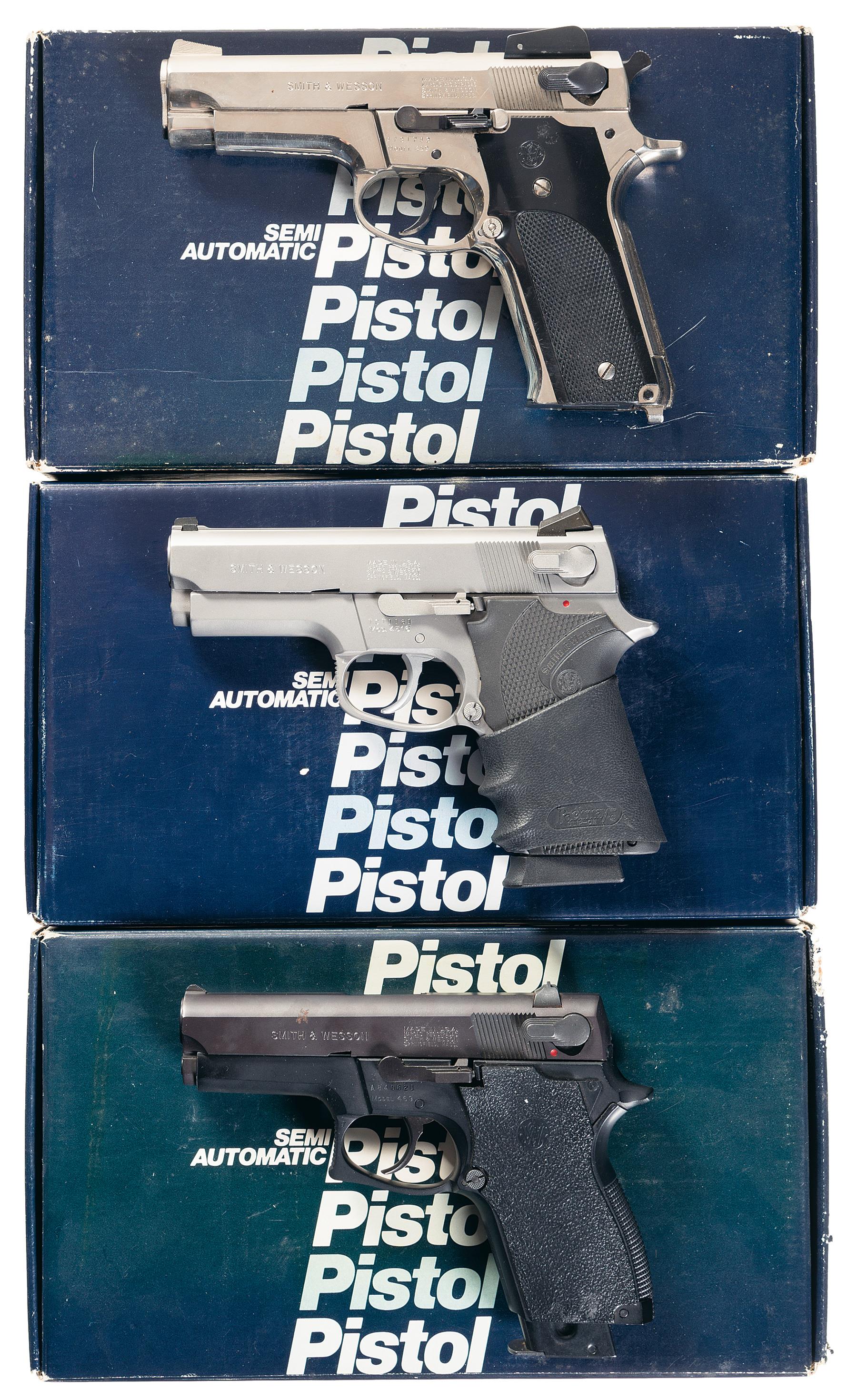 Three Smith & Wesson Semi-Automatic Pistols with Boxes | Rock Island ...