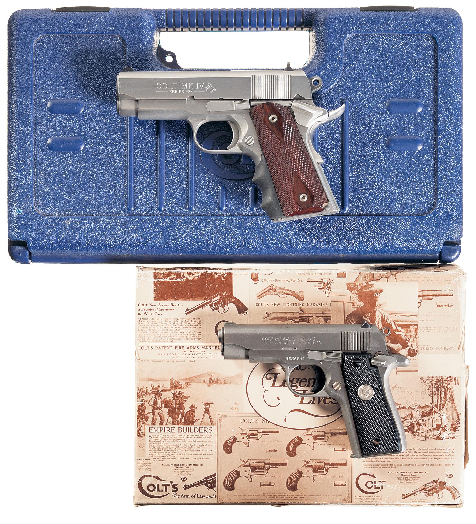 Two Colt Series 80 Semi-Automatic Pistols | Rock Island Auction