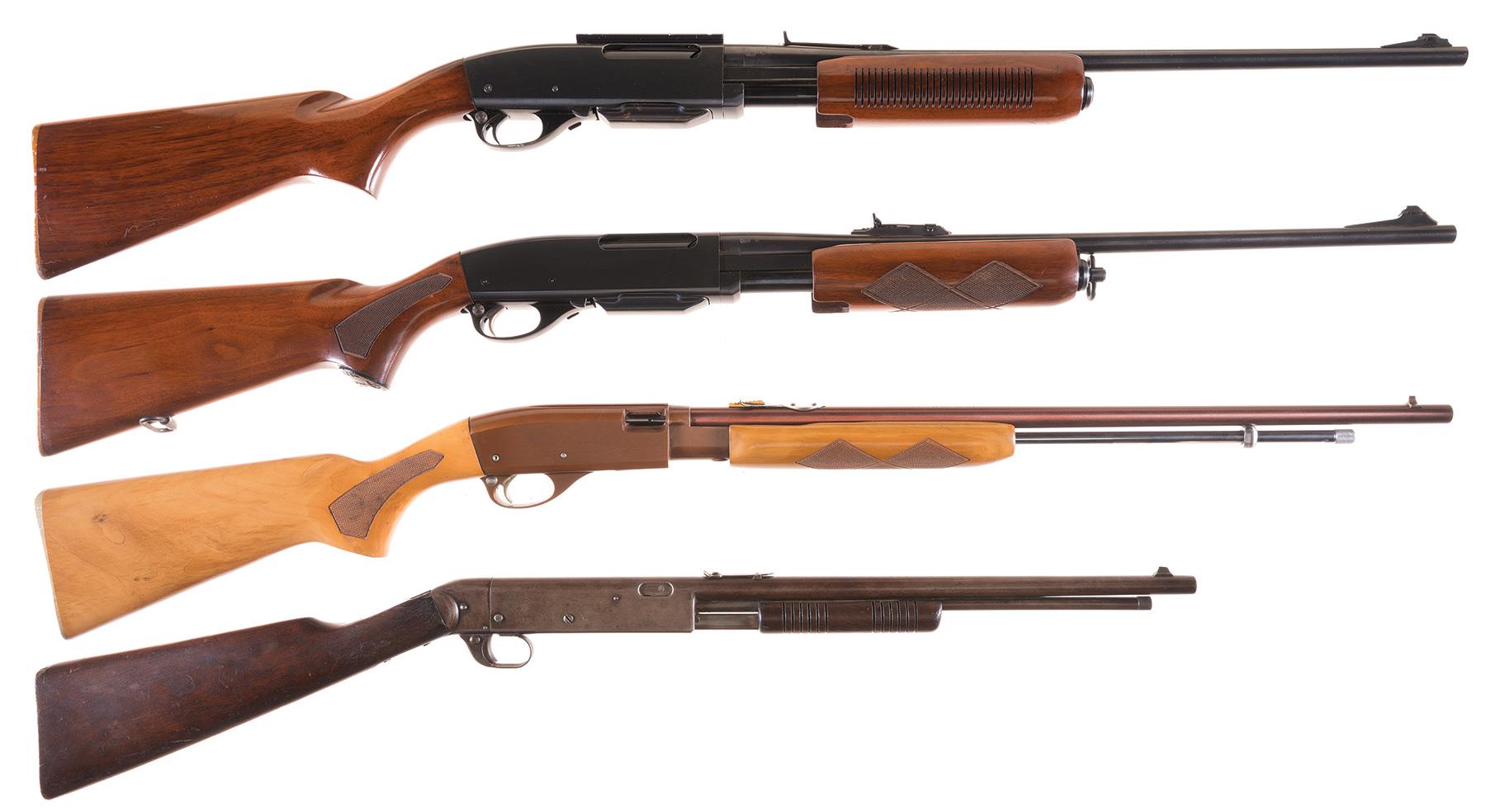 Four Sporting Slide Action Rifles | Rock Island Auction