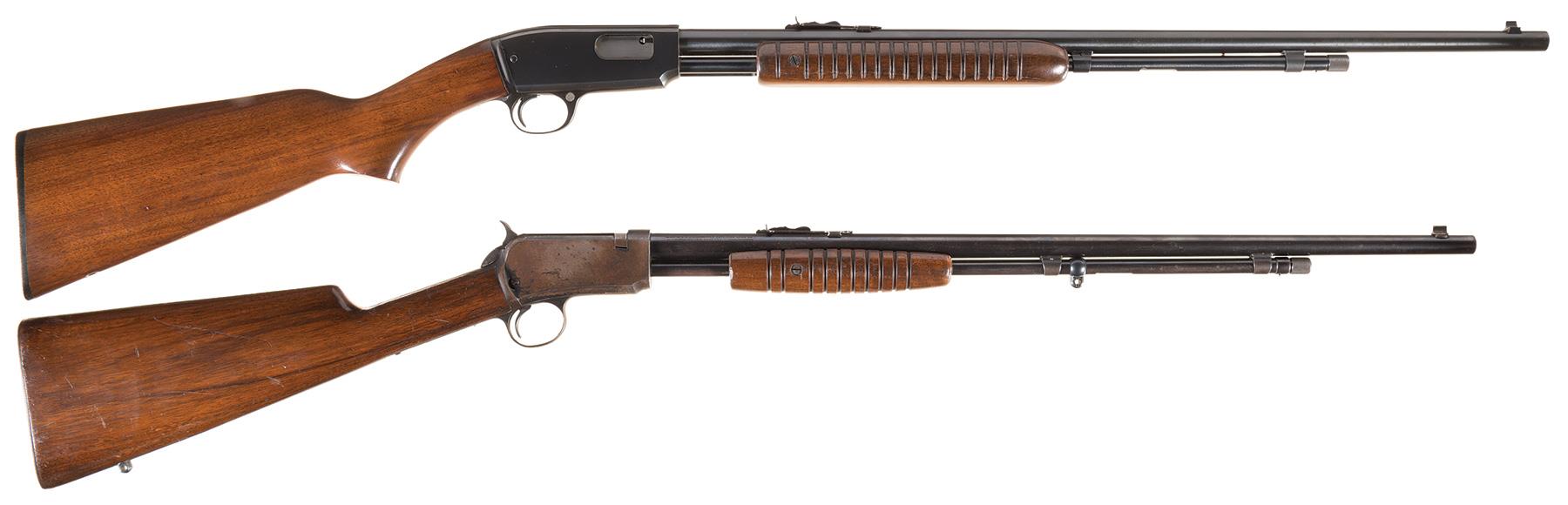 Two Winchester Slide Action Rifles | Rock Island Auction
