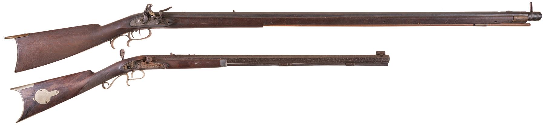Two American Muzzle Loading Target Rifles | Rock Island Auction