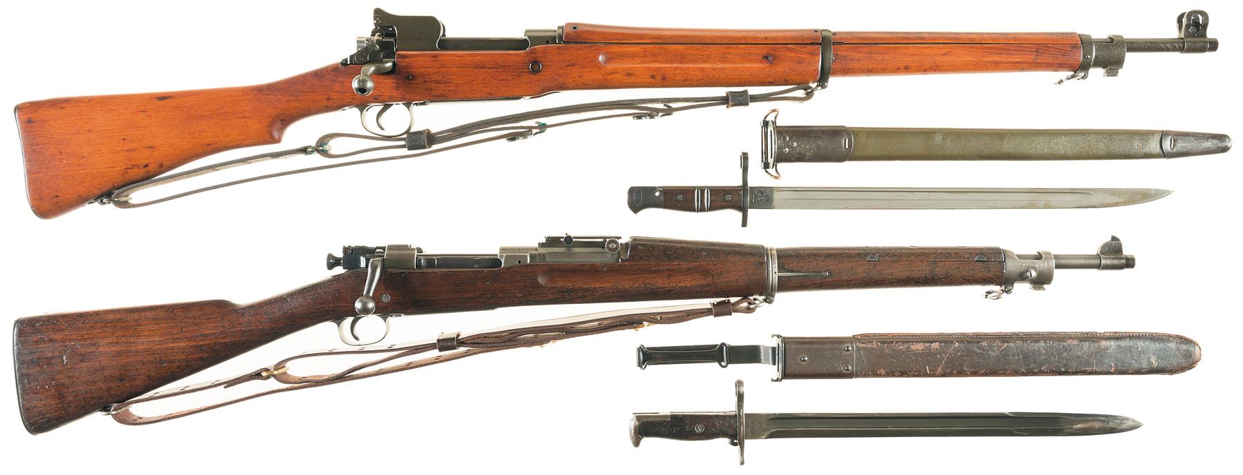 Two U.S. Military Bolt Action Rifles with Bayonets | Rock Island Auction