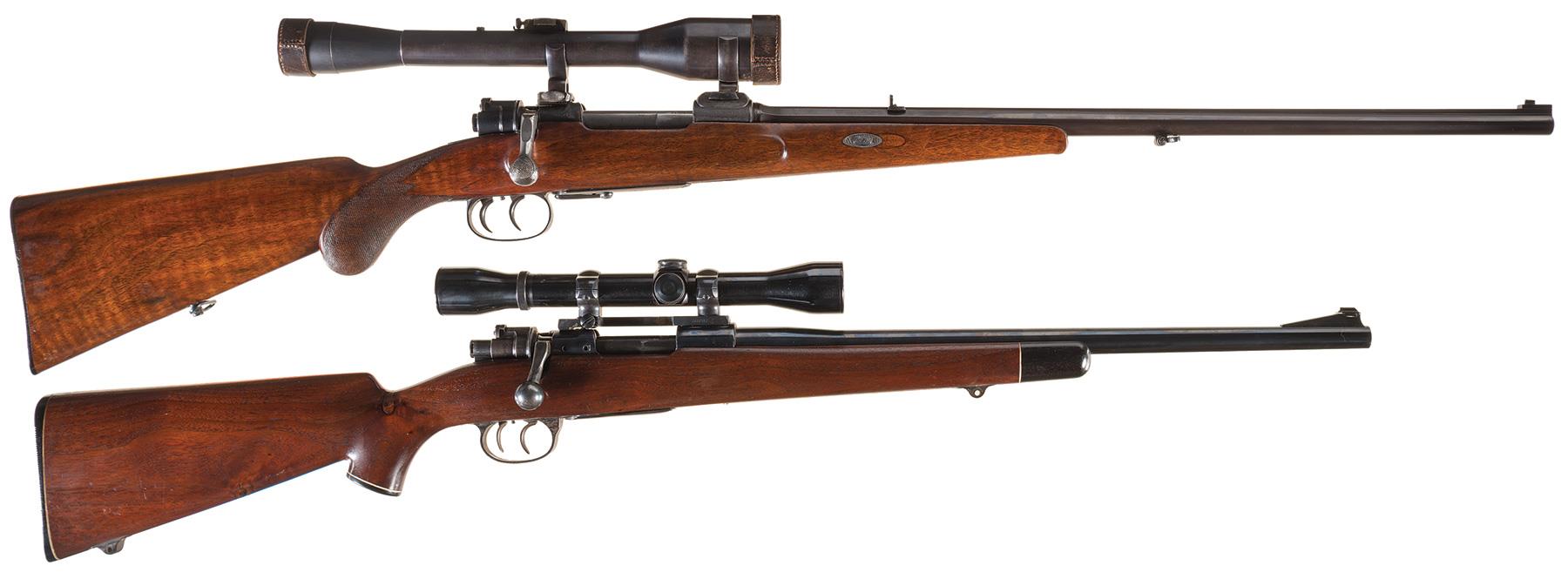 Two German Bolt Action Rifles with Scopes | Rock Island Auction