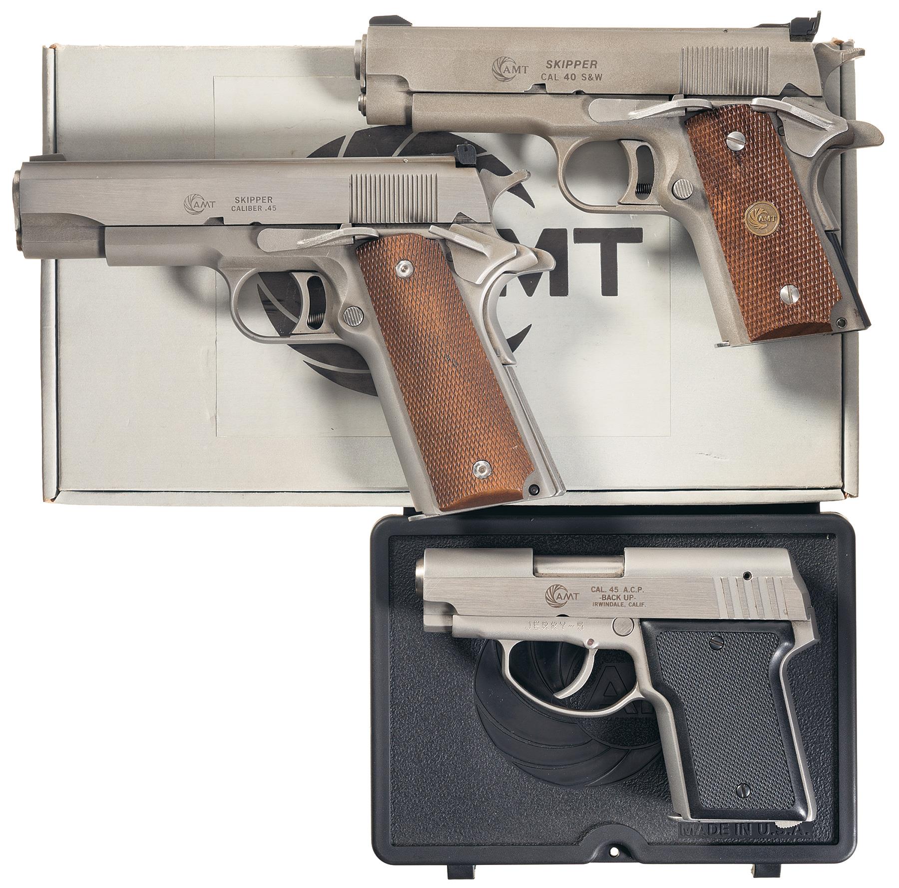 Three AMT Semi-Automatic Pistols | Rock Island Auction