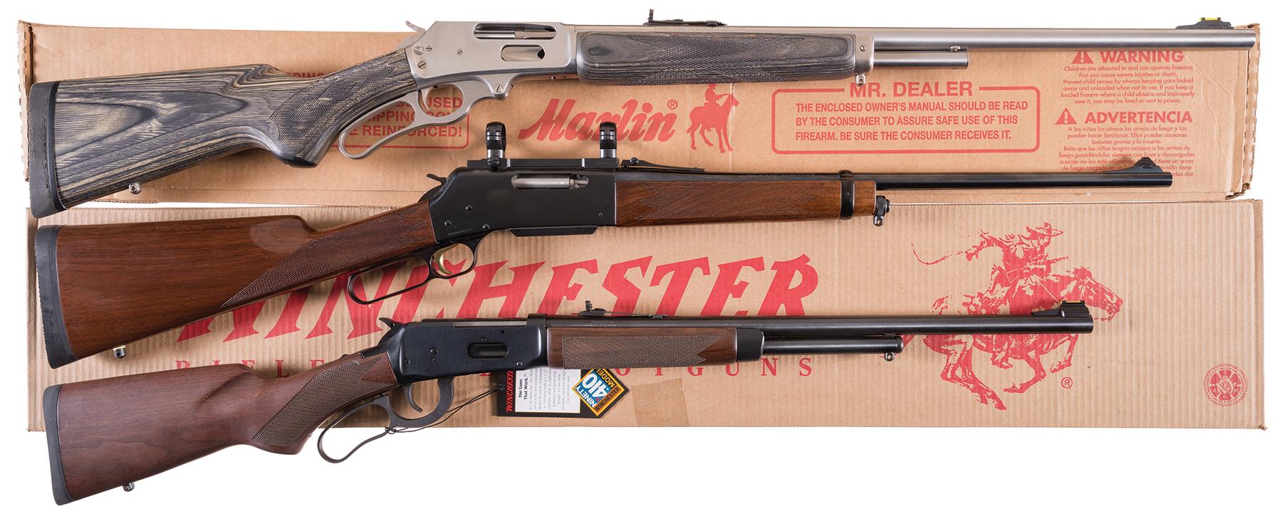 Three Sporting Lever Action Long Guns | Rock Island Auction