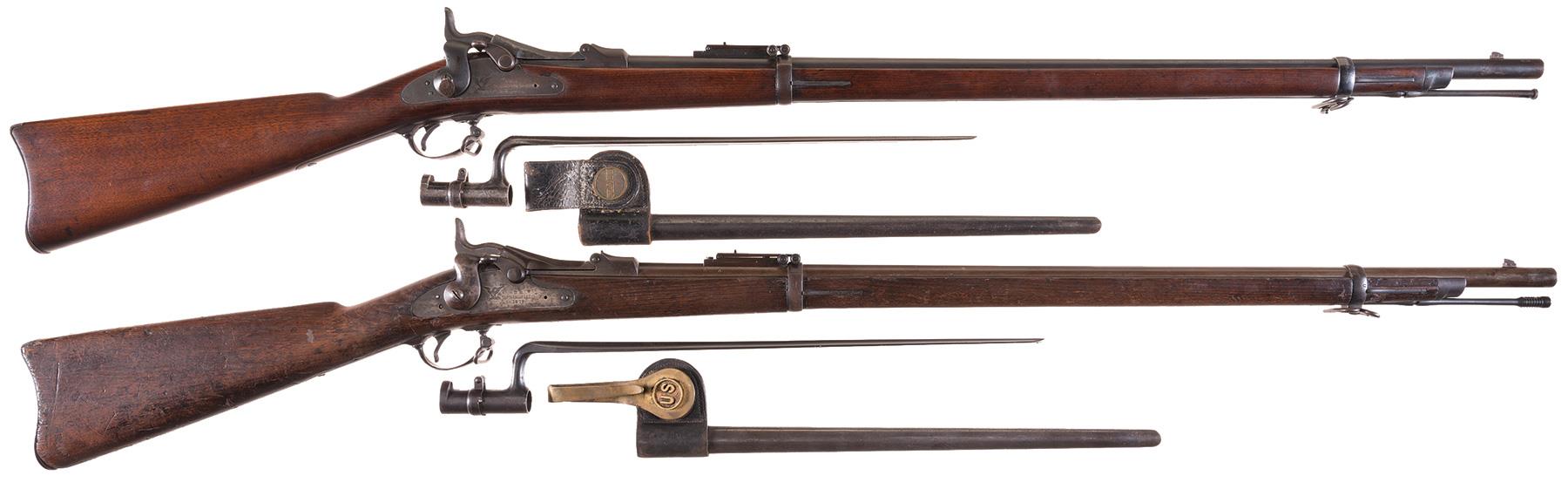 Two U.S. Springfield Trapdoor Rifles with Bayonets | Rock Island Auction