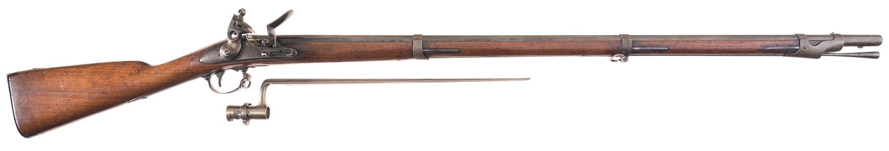 Rare U.S. Springfield Model 1840 Flintlock Musket with Bayonet | Rock ...