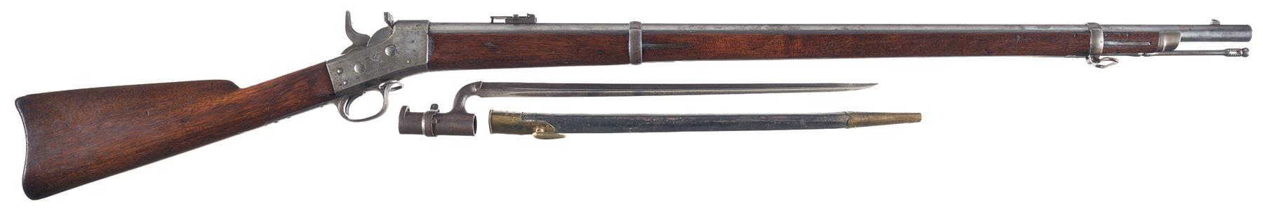 U.S. Springfield Model 1871 Rolling Block Rifle with Bayonet | Rock ...
