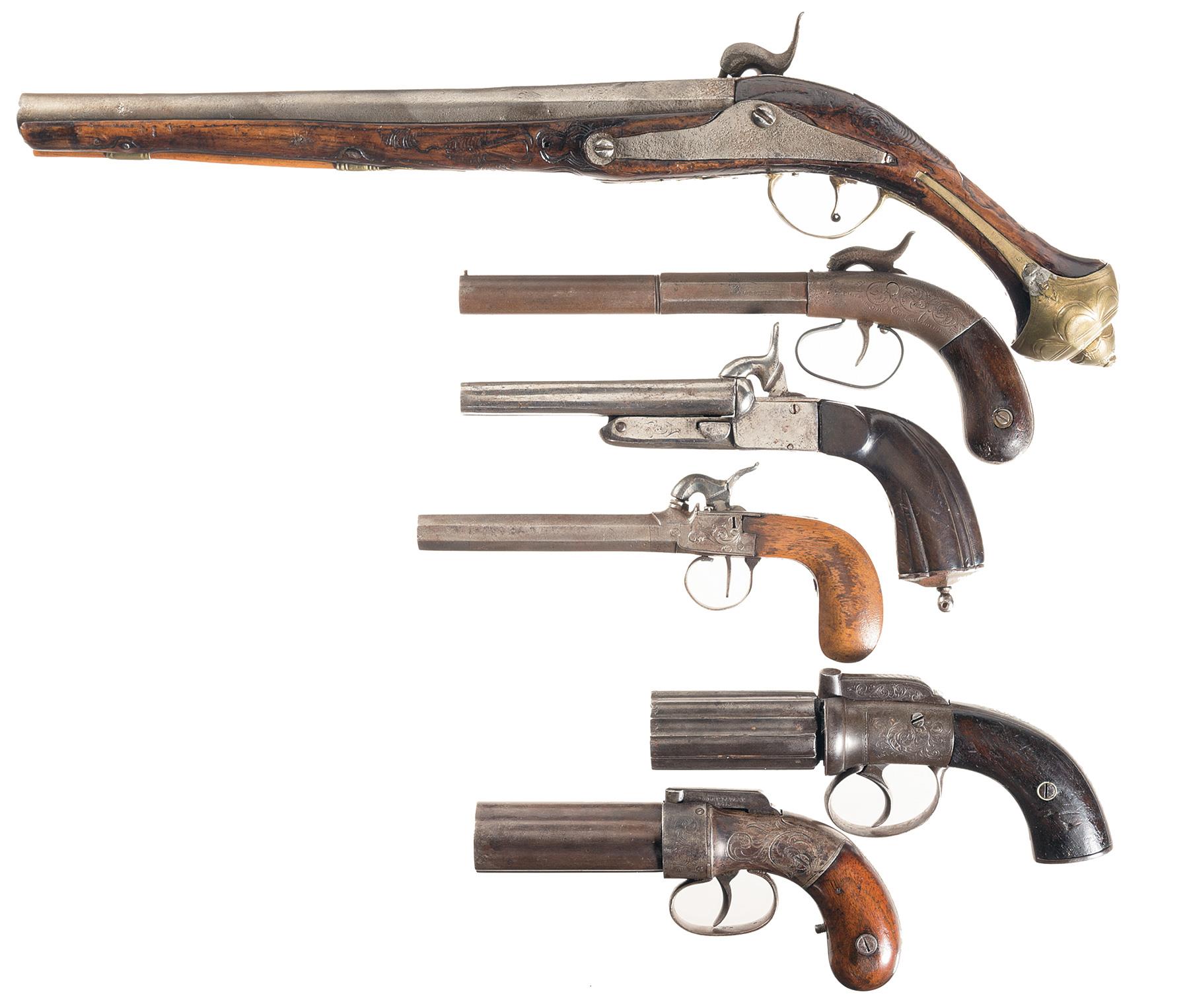 Six Antique Handguns | Rock Island Auction