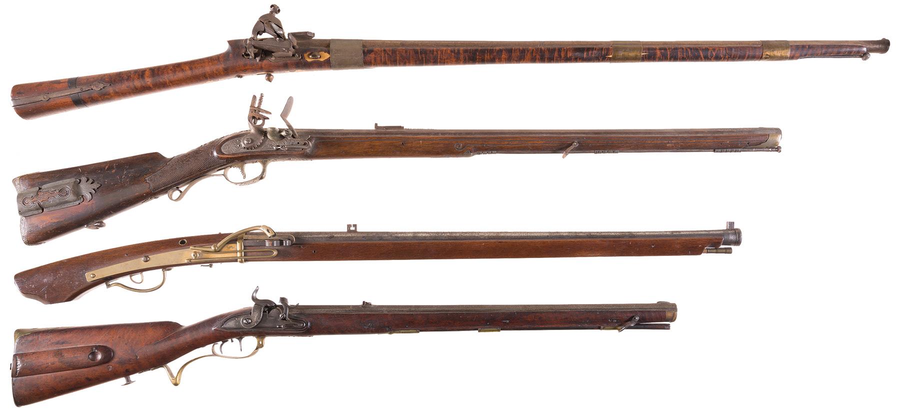 Four Antique Muzzle Loading Long Guns | Rock Island Auction
