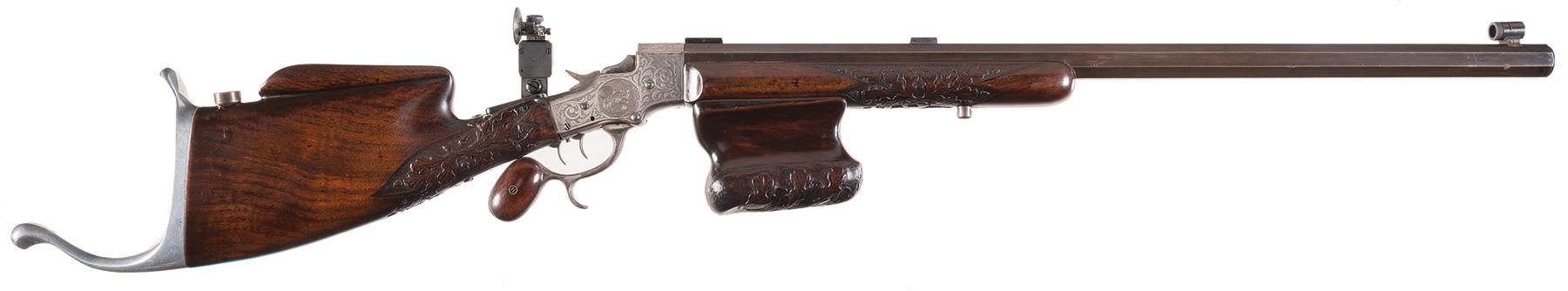 Engraved Stevens Ideal No. 45 Rifle with A.W. Peterson Barrel | Rock ...