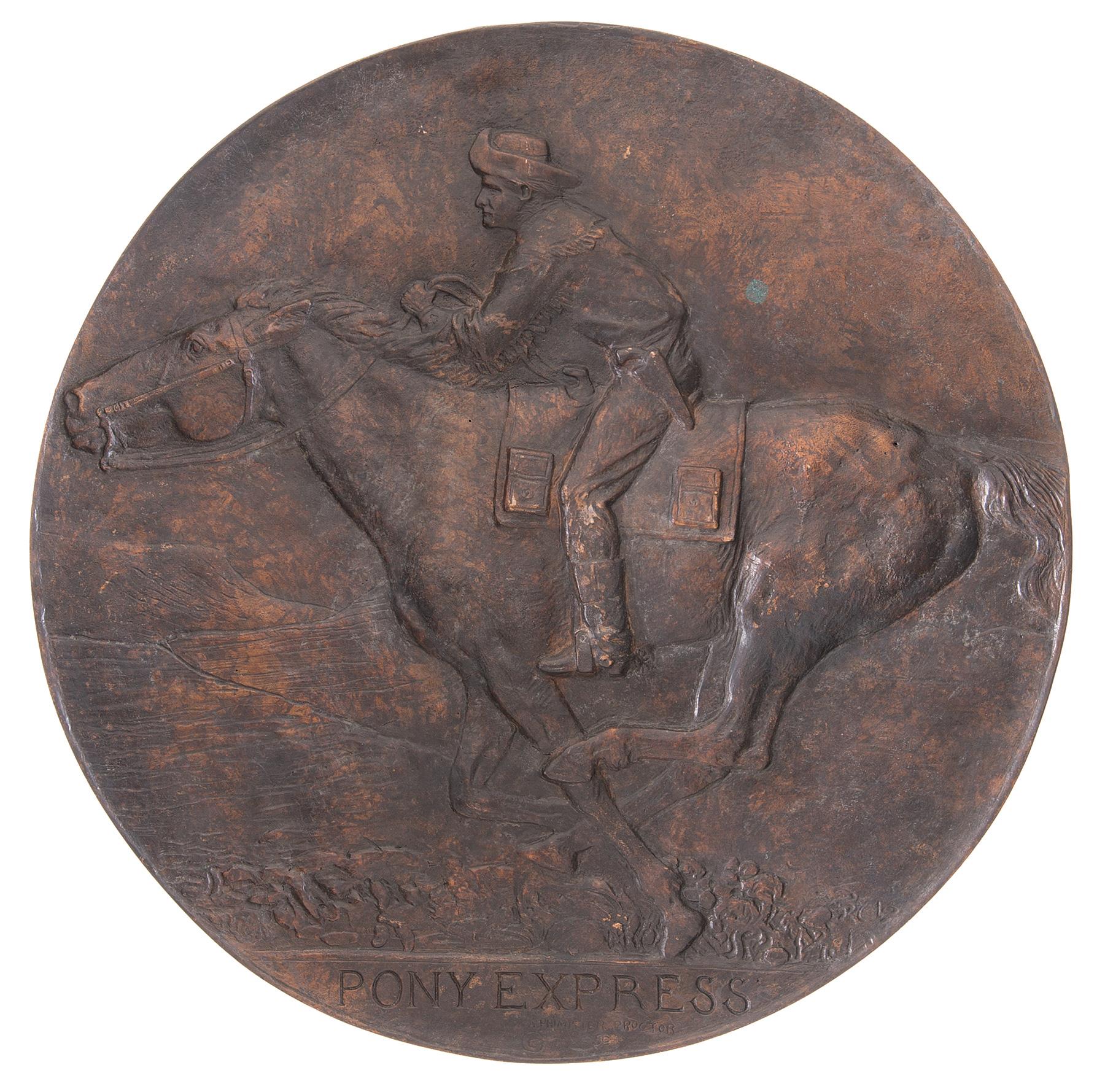 Pony Express Rider Bronze Plaque by Alexander Phimister Proctor | Rock ...