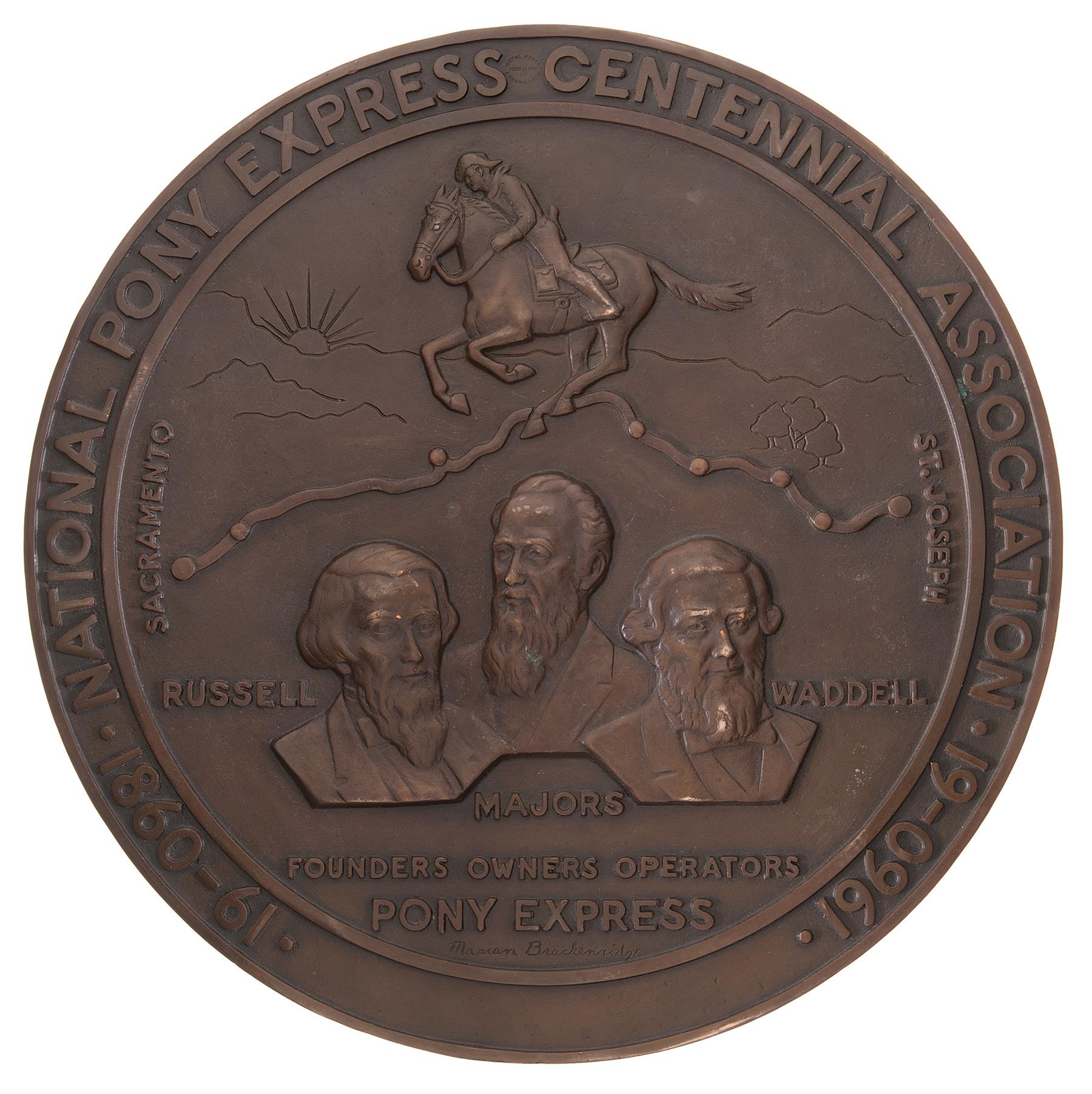 National Pony Express Centennial Association Bronze Plaque | Rock ...