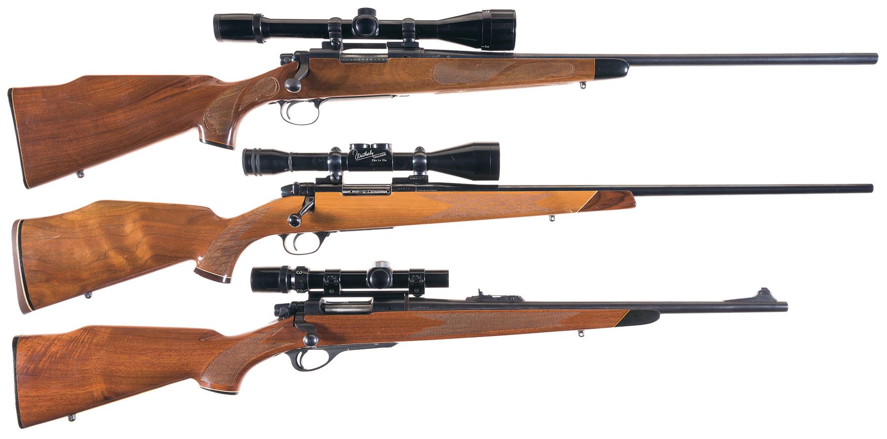 Three Bolt Action Rifles with Scopes | Rock Island Auction