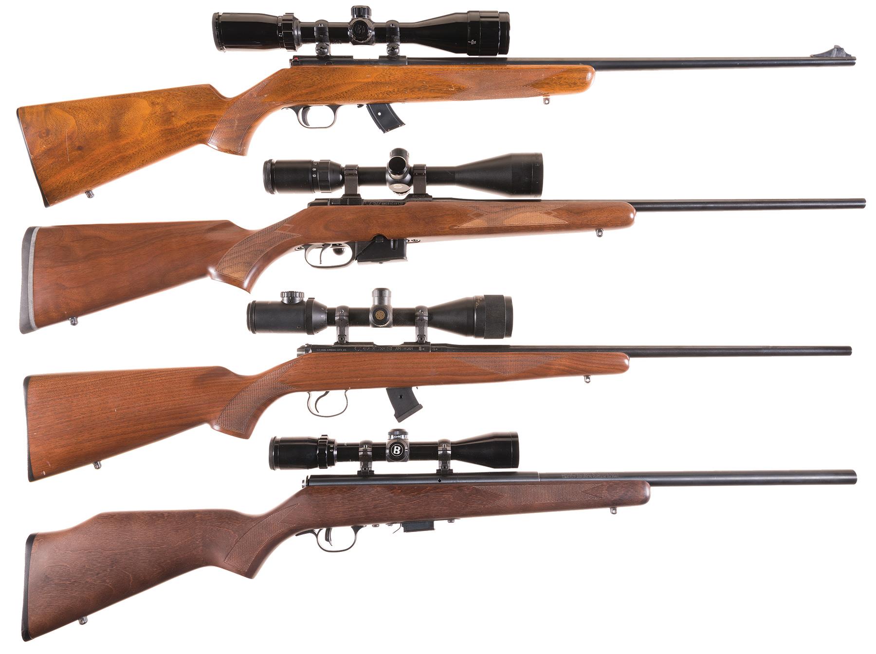 Four Left Hand Bolt Action Rifles with Scopes | Rock Island Auction