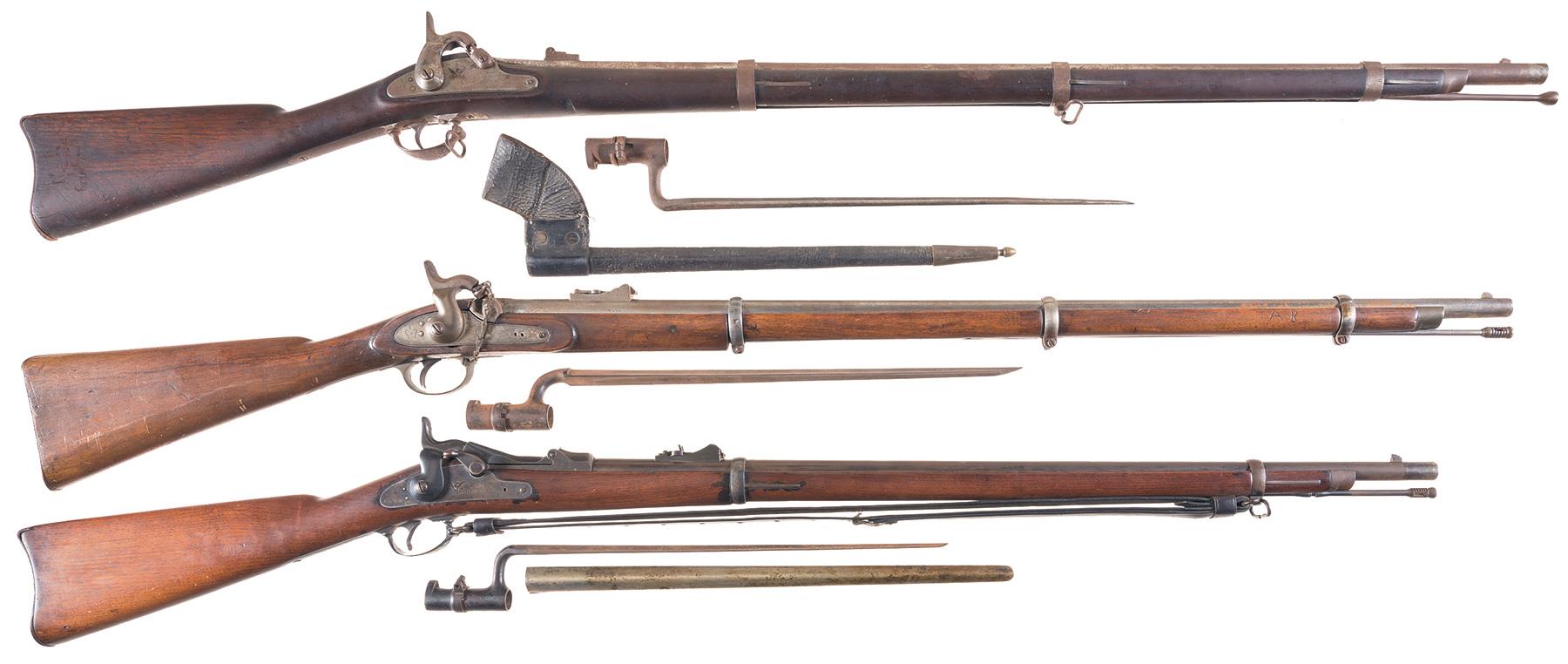 Three Antique Military Rifles with Bayonets | Rock Island Auction