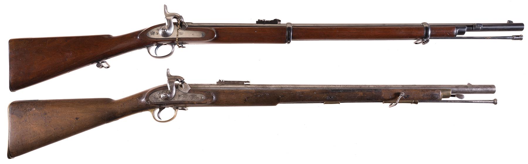 Two English Percussion Rifles | Rock Island Auction