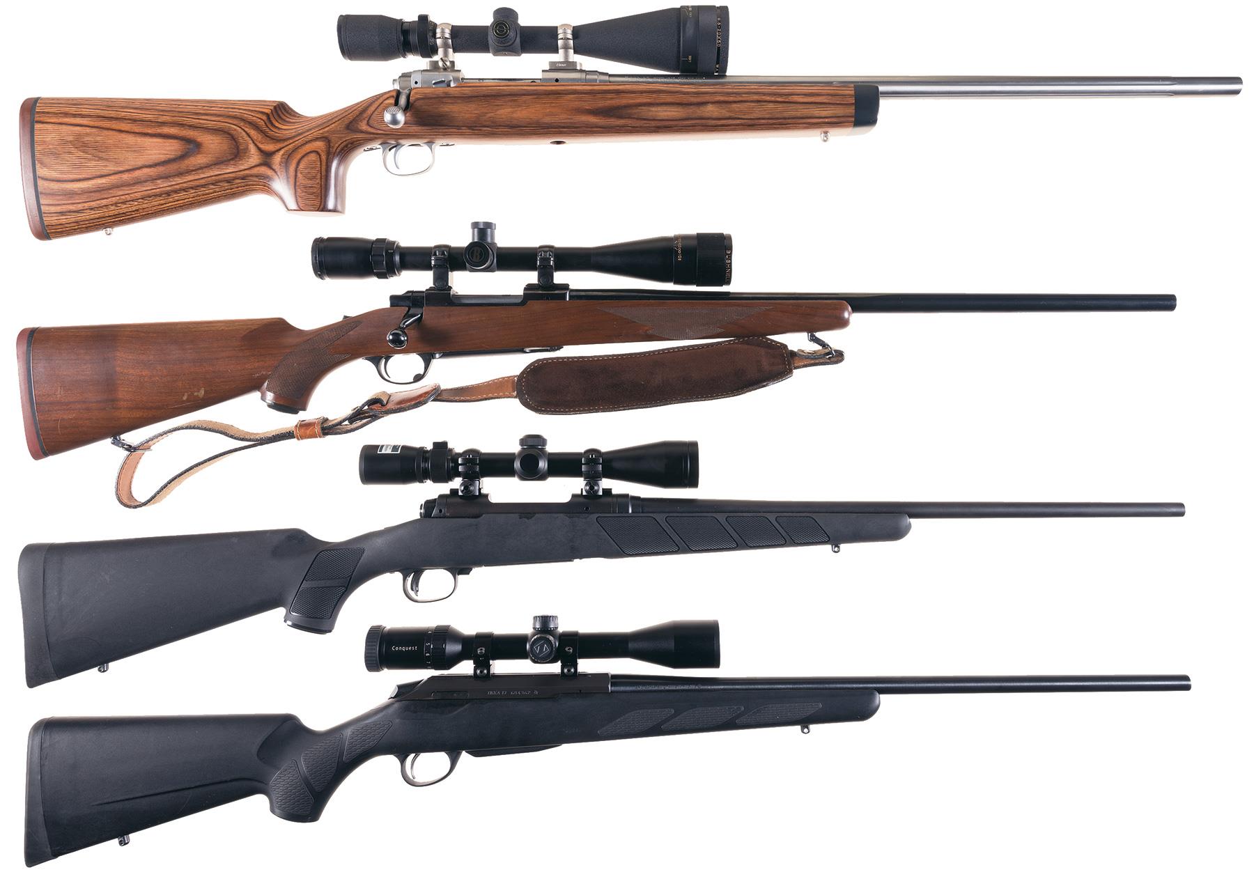 Four Scoped Bolt Action Sporting Rifles | Rock Island Auction