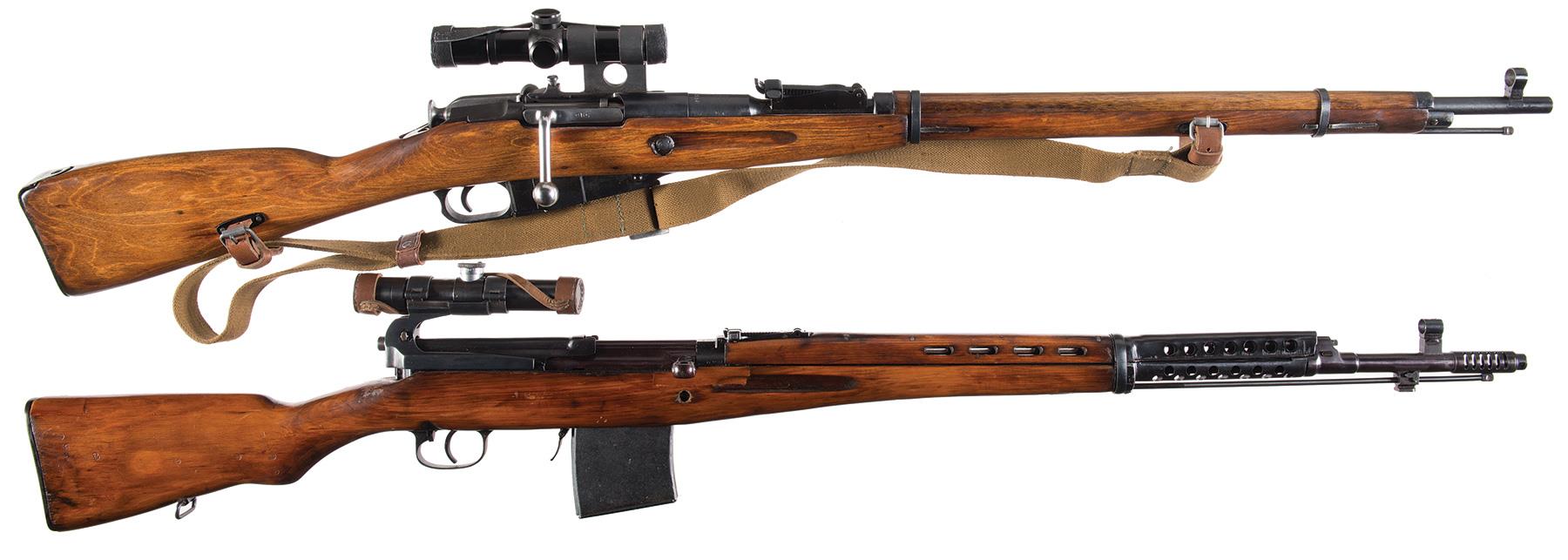 Two Soviet Rifles with Scopes | Rock Island Auction