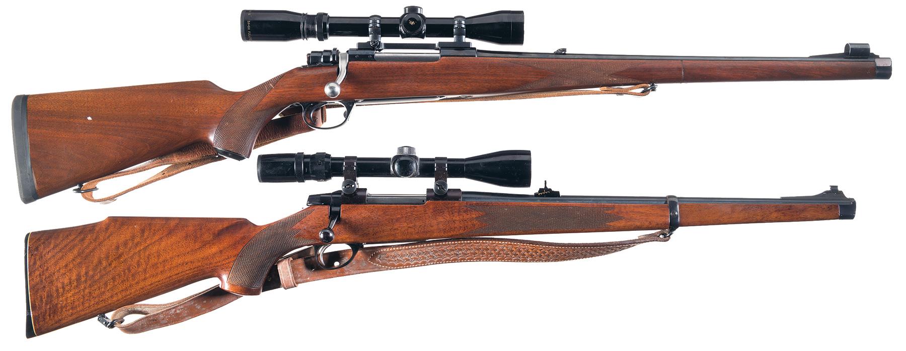 Two Mannlicher Style Bolt Action Rifles with Scopes | Rock Island Auction