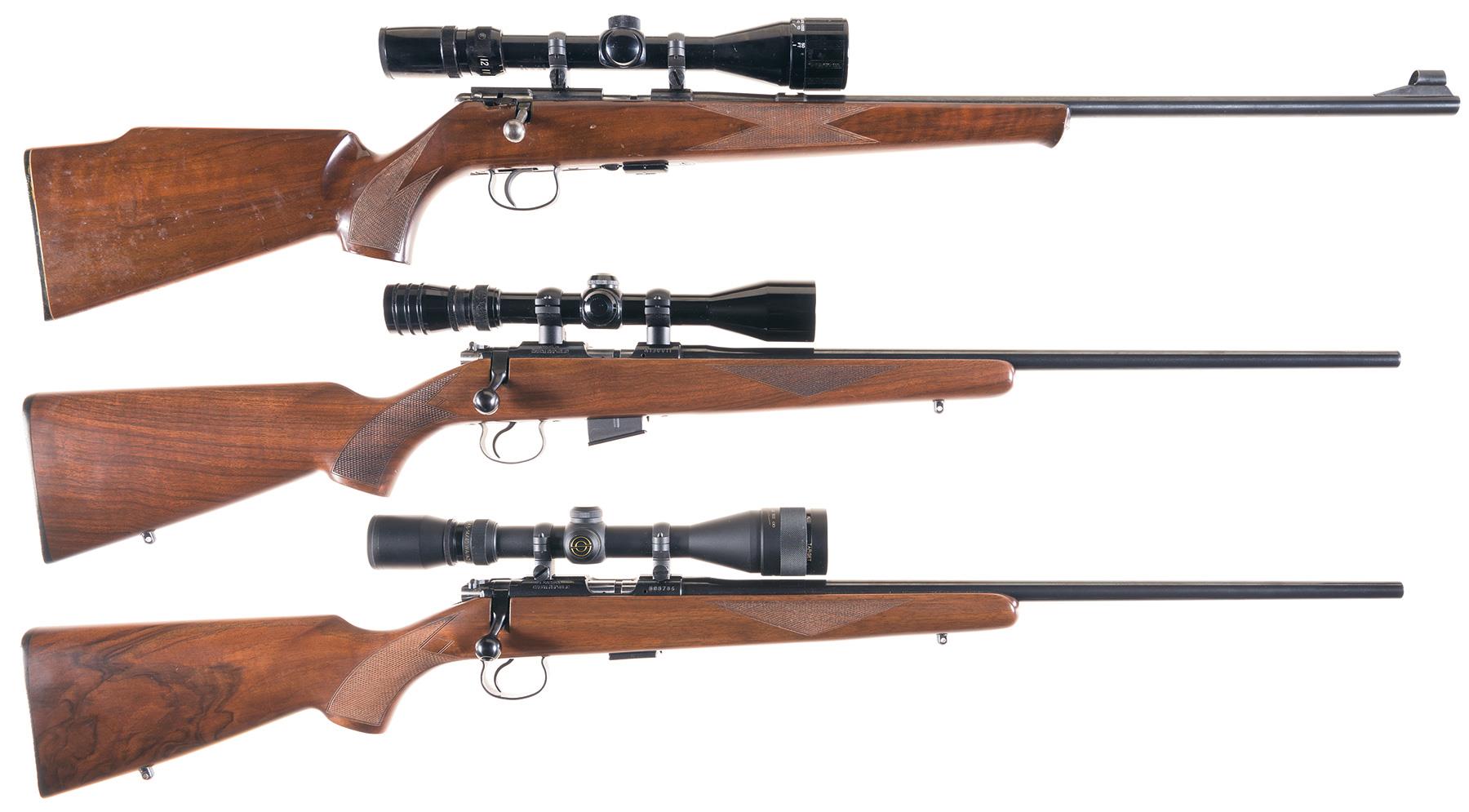 Three Scoped Rimfire Bolt Action Rifles | Rock Island Auction