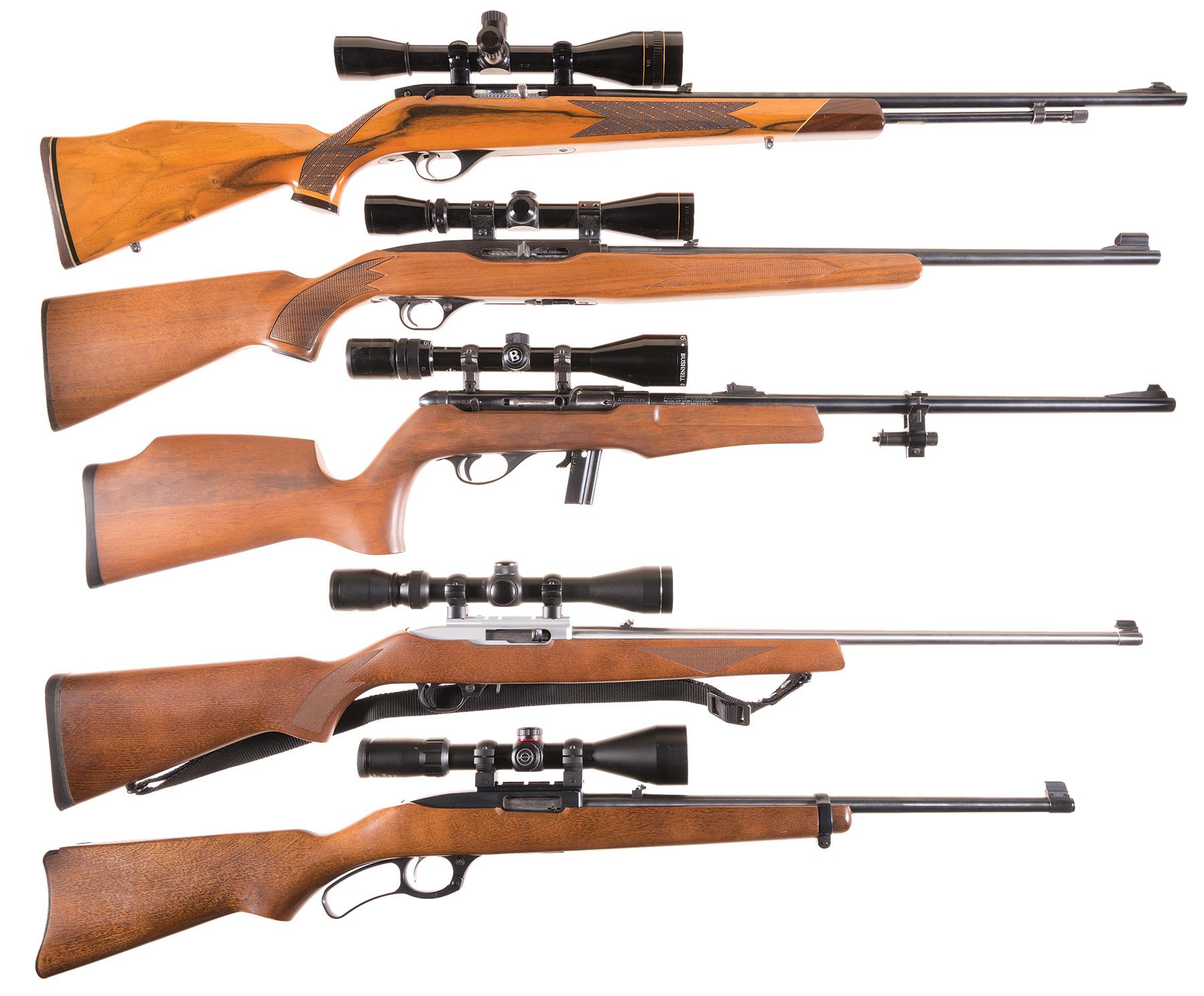 Five Scoped Sporting Rifles | Rock Island Auction