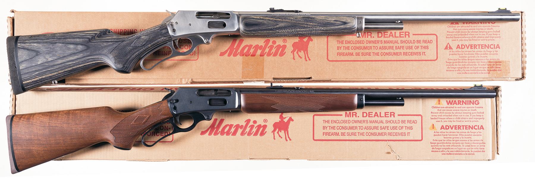 Two Marlin Model 410 Lever Action Shotguns with Boxes | Rock Island Auction