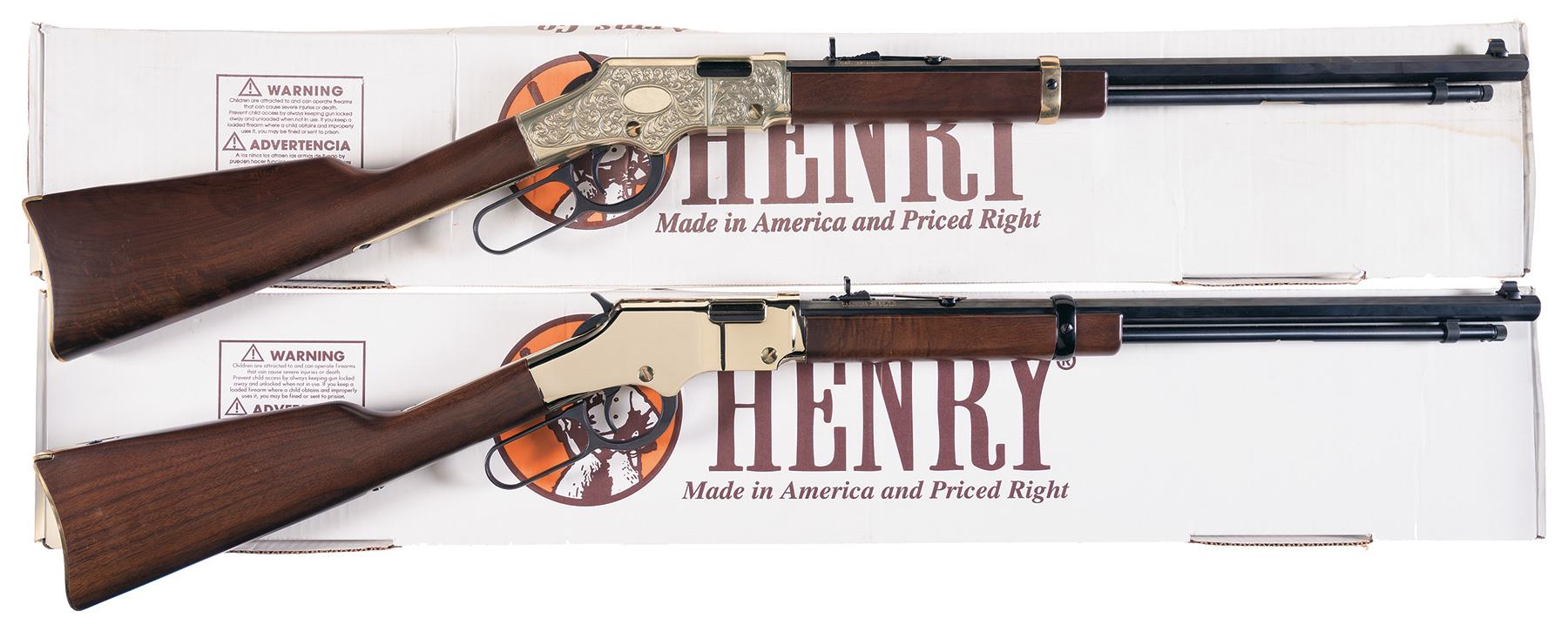 Two Henry Repeating Arms Golden Boy Rifles with Boxes | Rock Island Auction