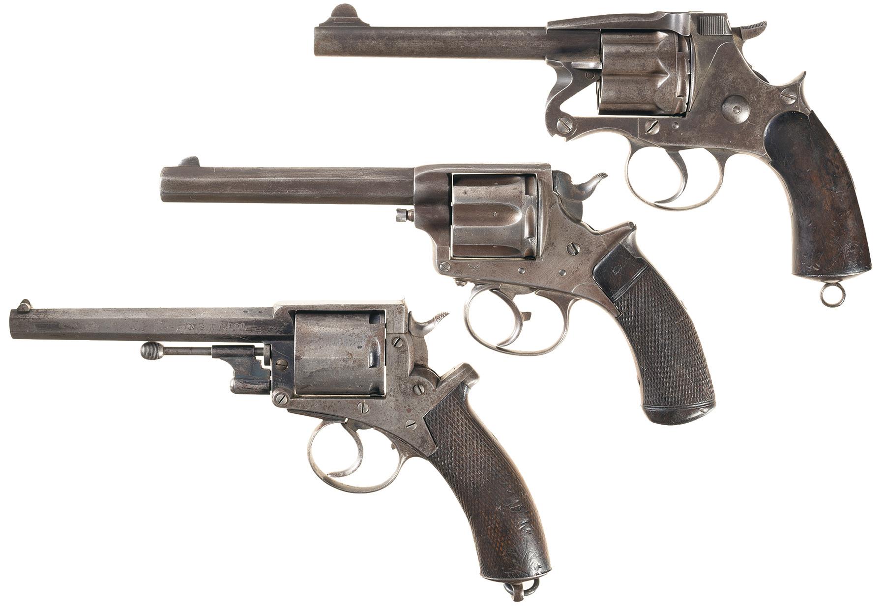 Three British Antique Double Action Revolvers | Rock Island Auction
